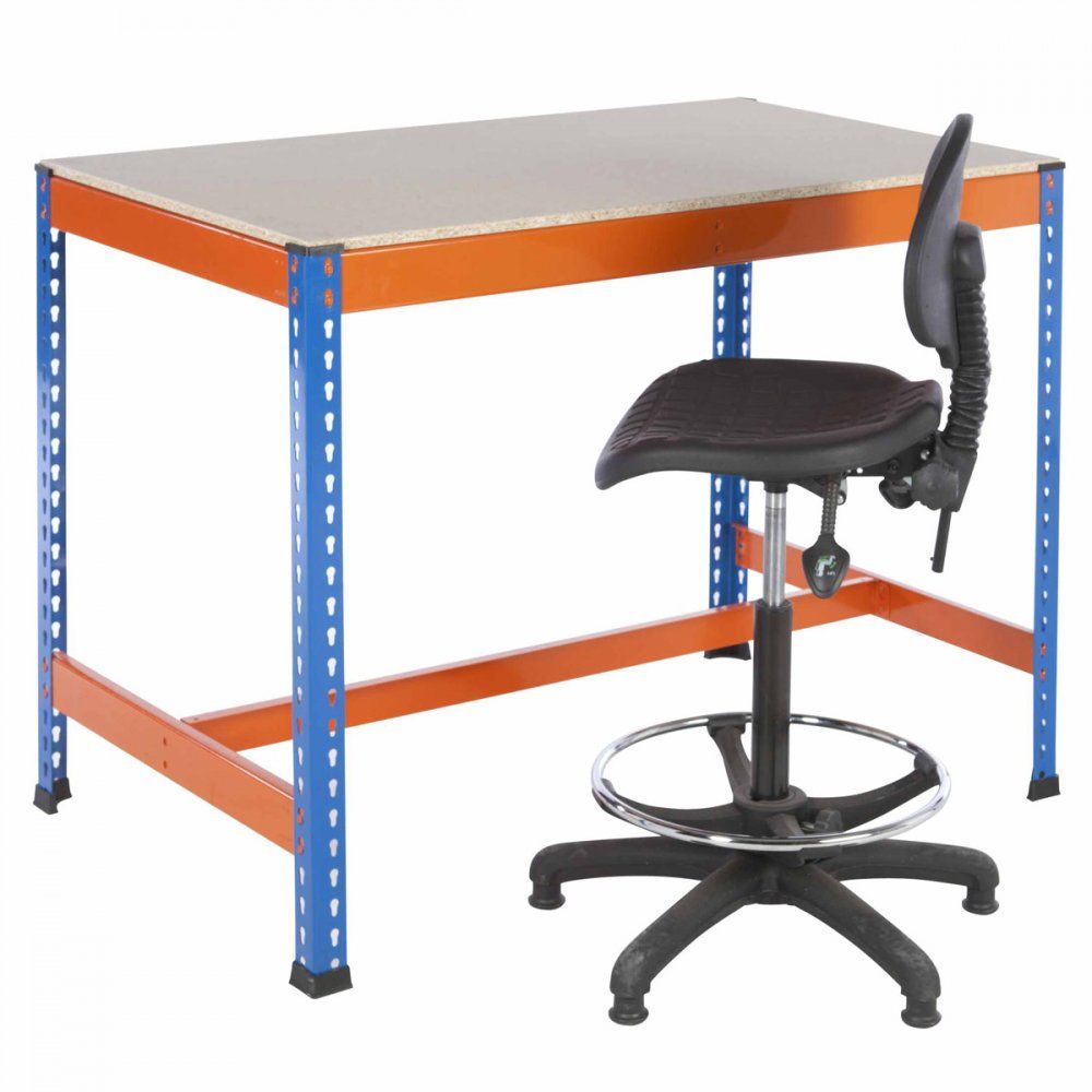 Heavy Duty 400kg Chipboard T-Bar Workbenches | Racking.com