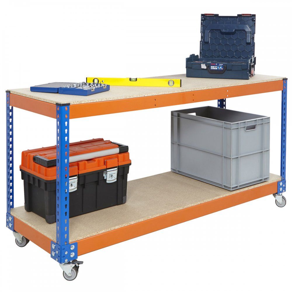 Heavy Duty 300kg Mobile Chipboard Workbenches | Racking.com