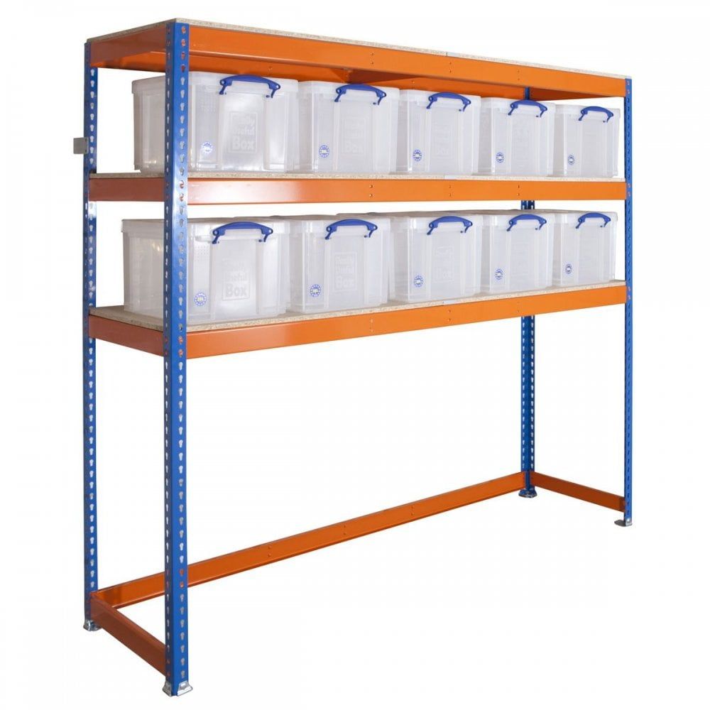 Heavy Duty 400kg Garage Space Saver Shelving & Really Useful Boxes ...