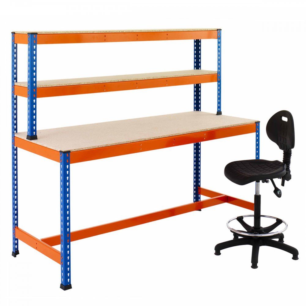 Heavy Duty 400kg Chipboard T-Bar Workstations | Racking.com