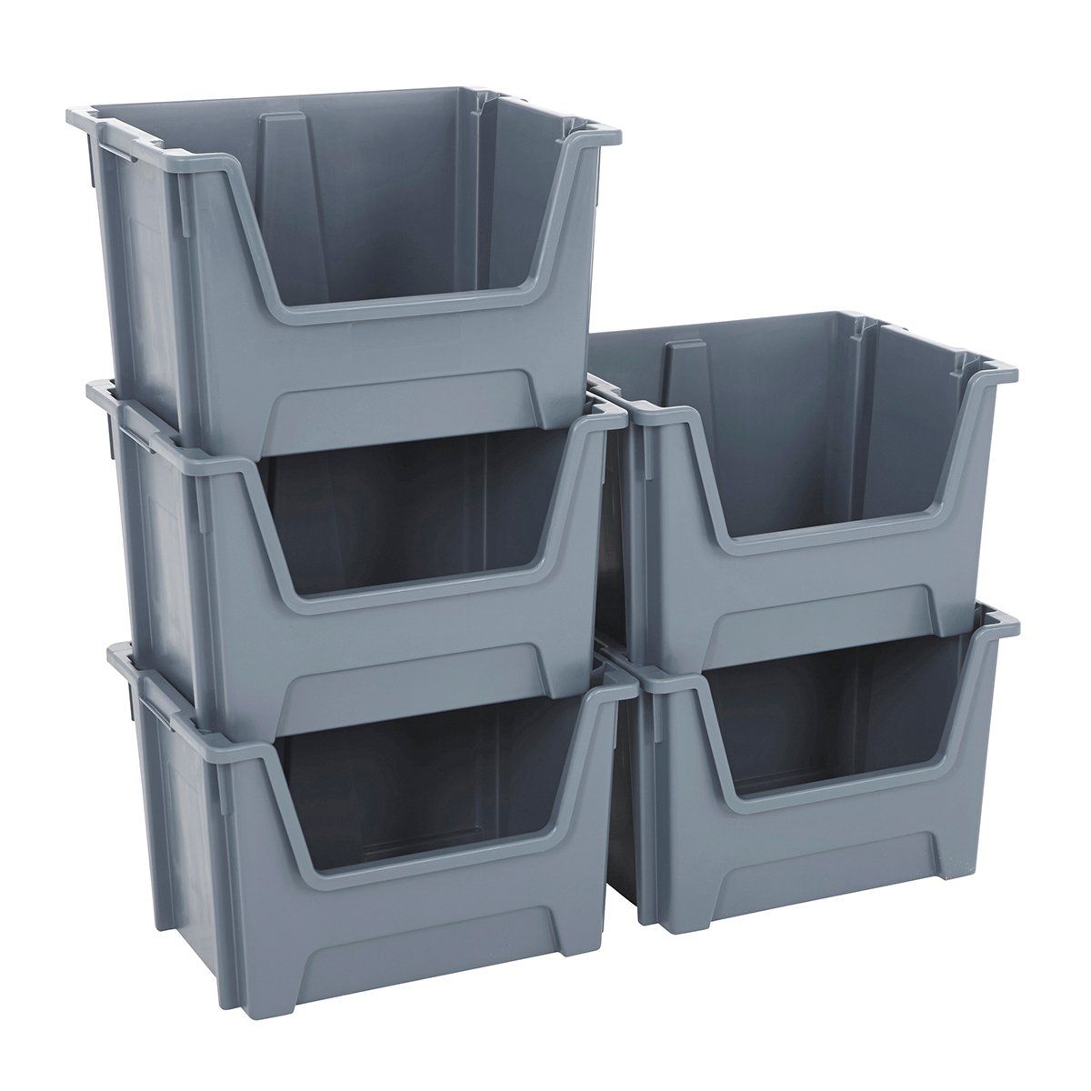 Grey Large Stacking Pick Bins | Racking.com