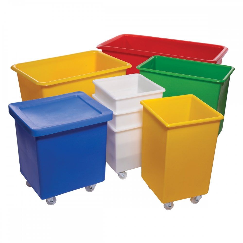 Plastic Tapered Container Trucks | Racking.com